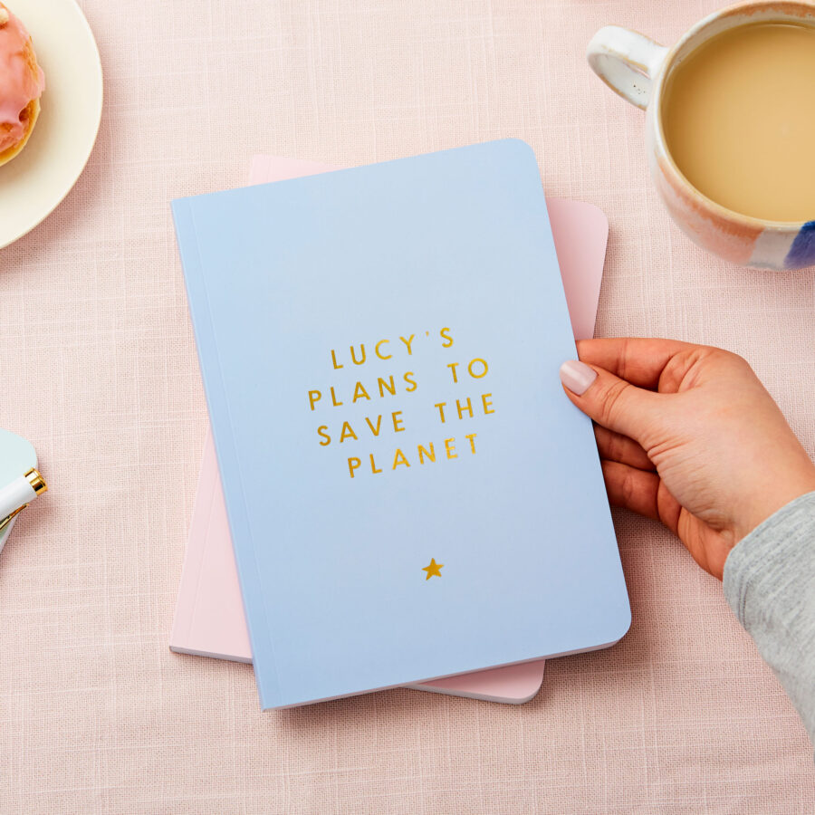 Personalised Any Text Foiled Softback Notebook | Martha Brook