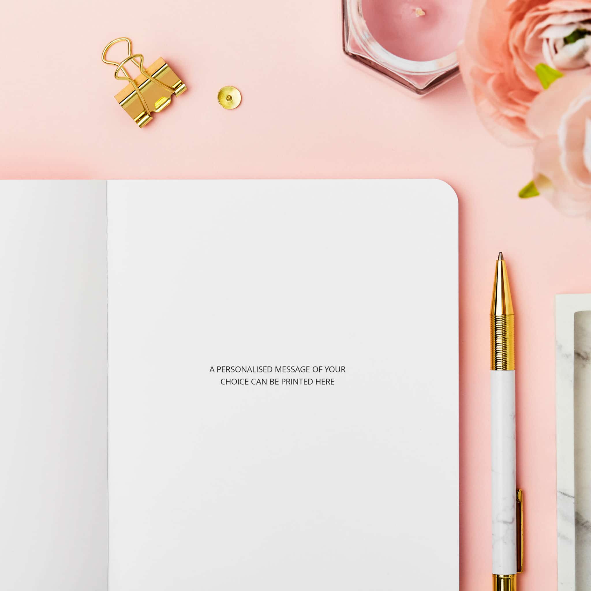 Personalised Any Text Foiled Softback Notebook | Martha Brook