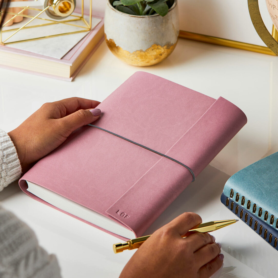 Personalised Vegan Leather Embossed A5 Notebook | Martha Brook