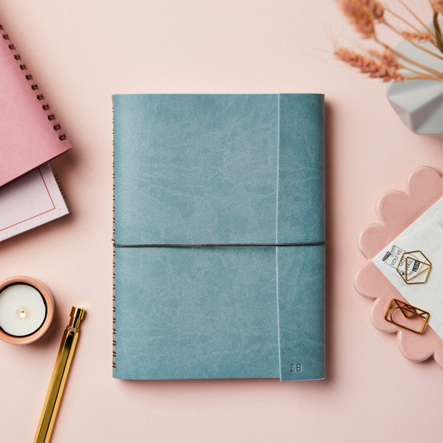 Personalised Vegan Leather Embossed A5 Notebook | Martha Brook