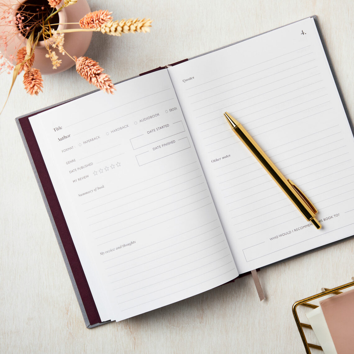 Personalised Book Journal | Martha Brook