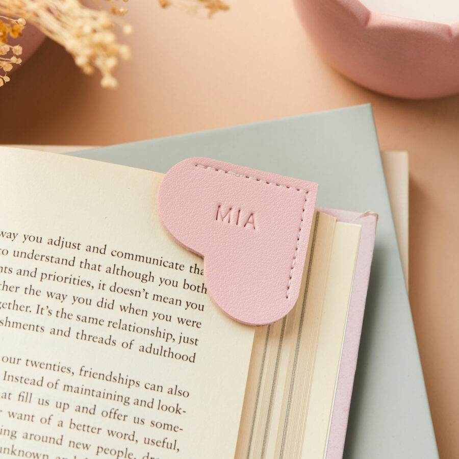 Personalised Heart Shaped Corner Bookmark | Martha Brook